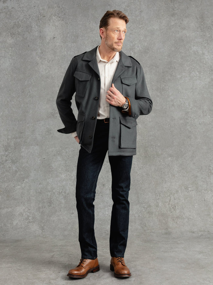 The Doeskin Revere Field Jacket - Cobble Grey