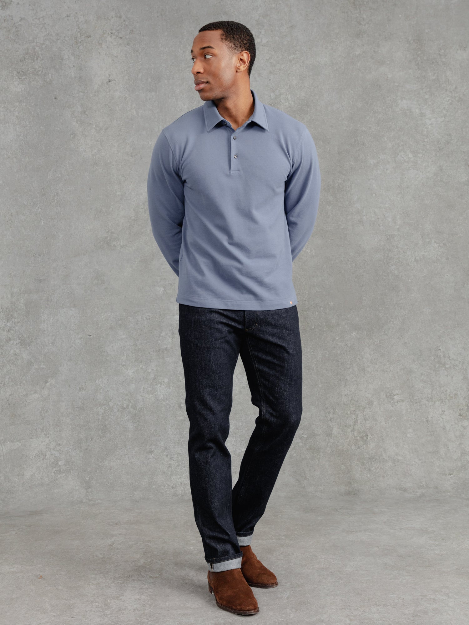 The LS Polo - Smoke Blue – PrivateWhite V.C.