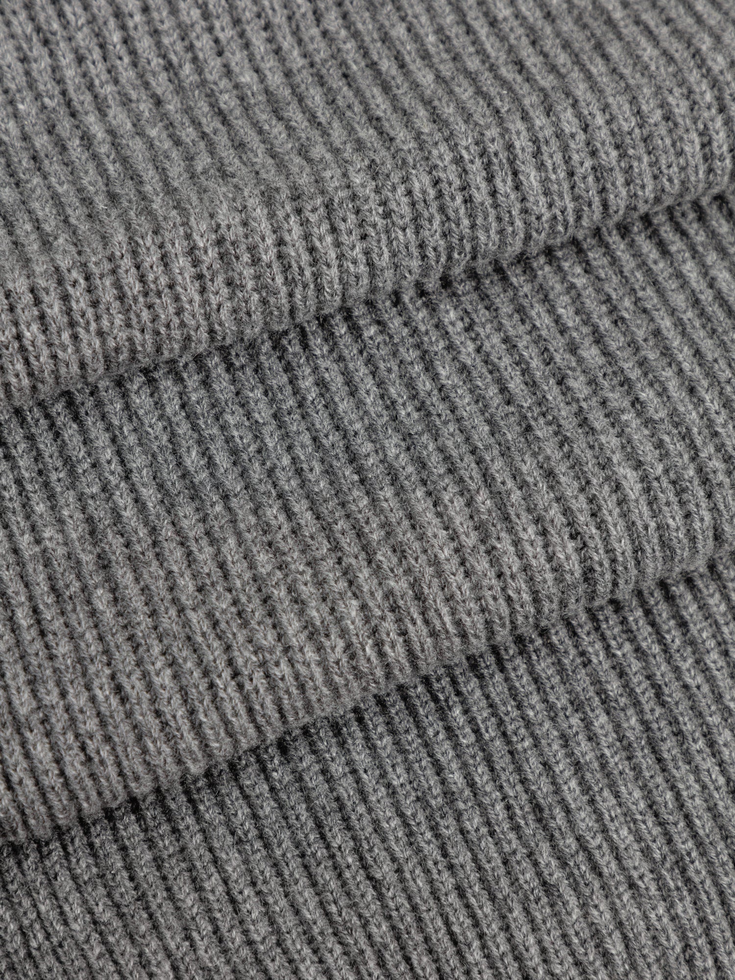 The Cashmere Ribbed Scarf - Cobble Grey