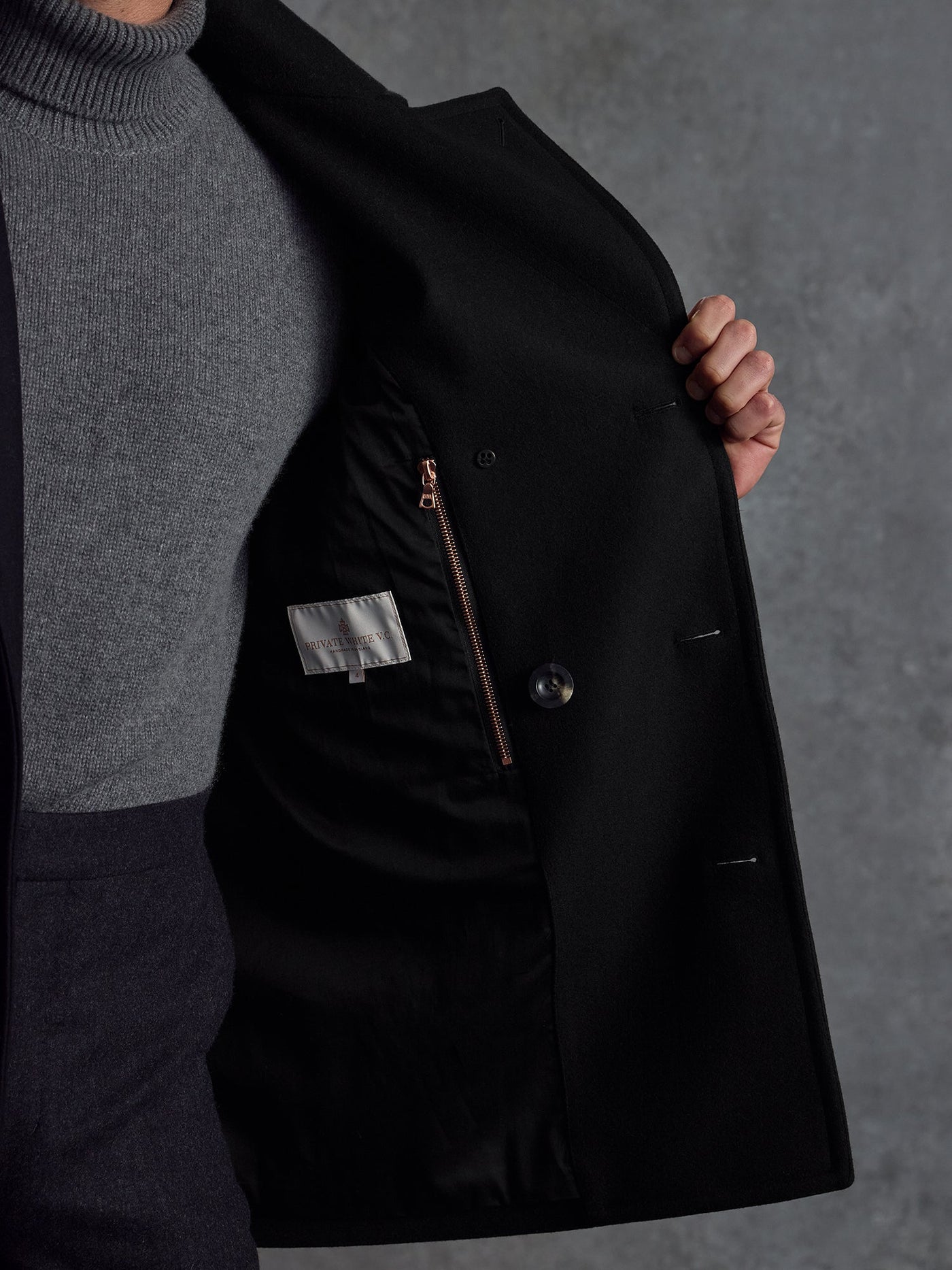 The Manchester Peacoat - Black