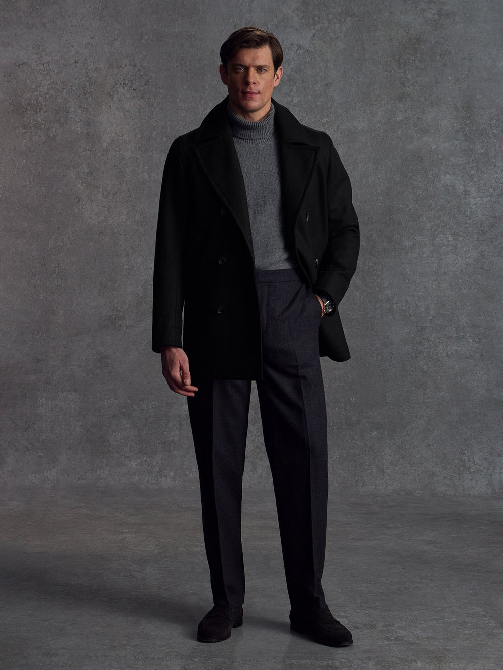 The Manchester Peacoat - Black