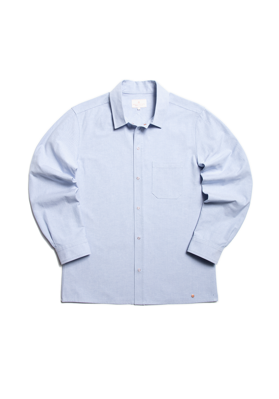 The Cotton Studded Overshirt - Azure – PrivateWhite V.C.