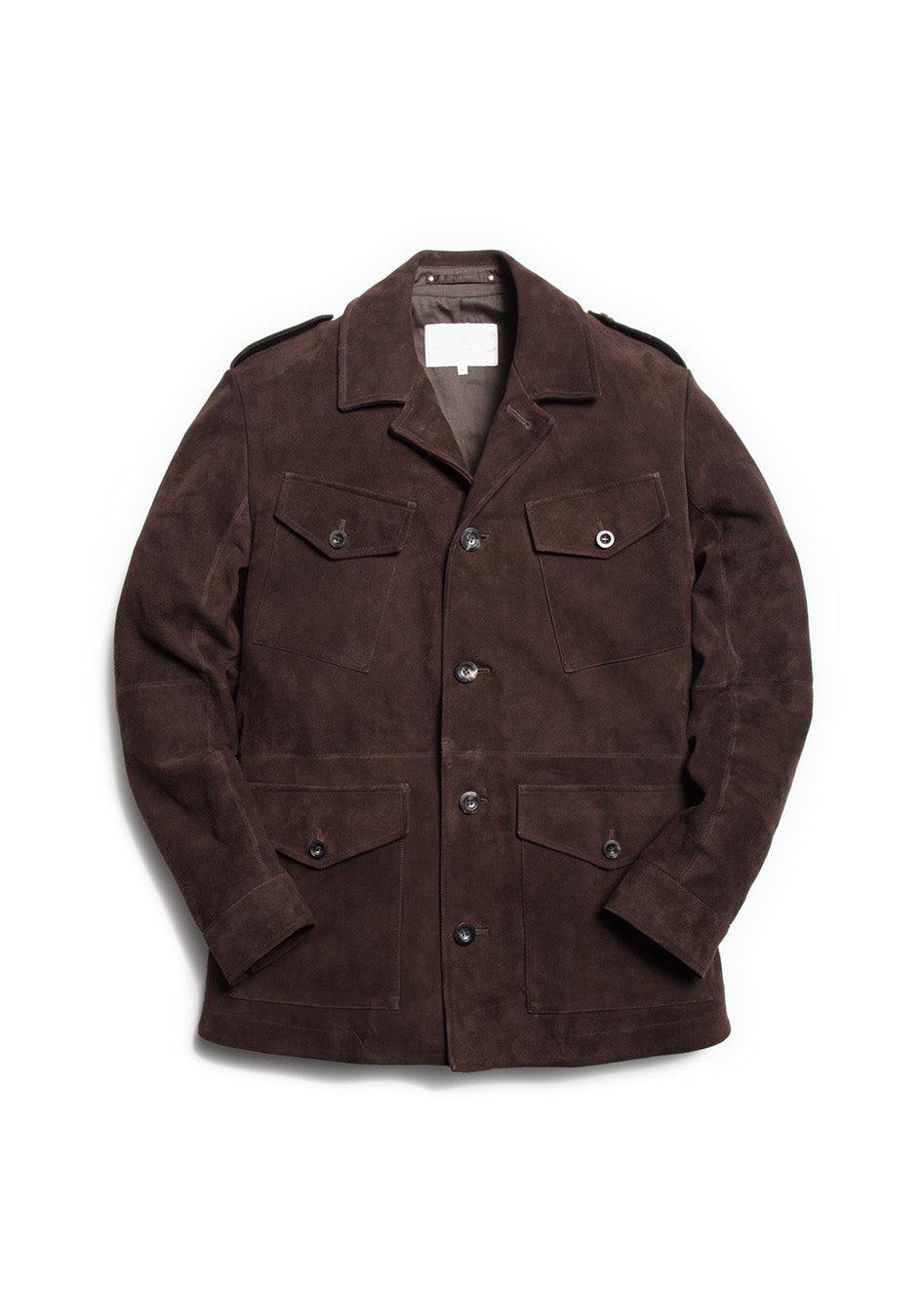 The Suede Revere Jacket - Bark – PrivateWhite V.C.
