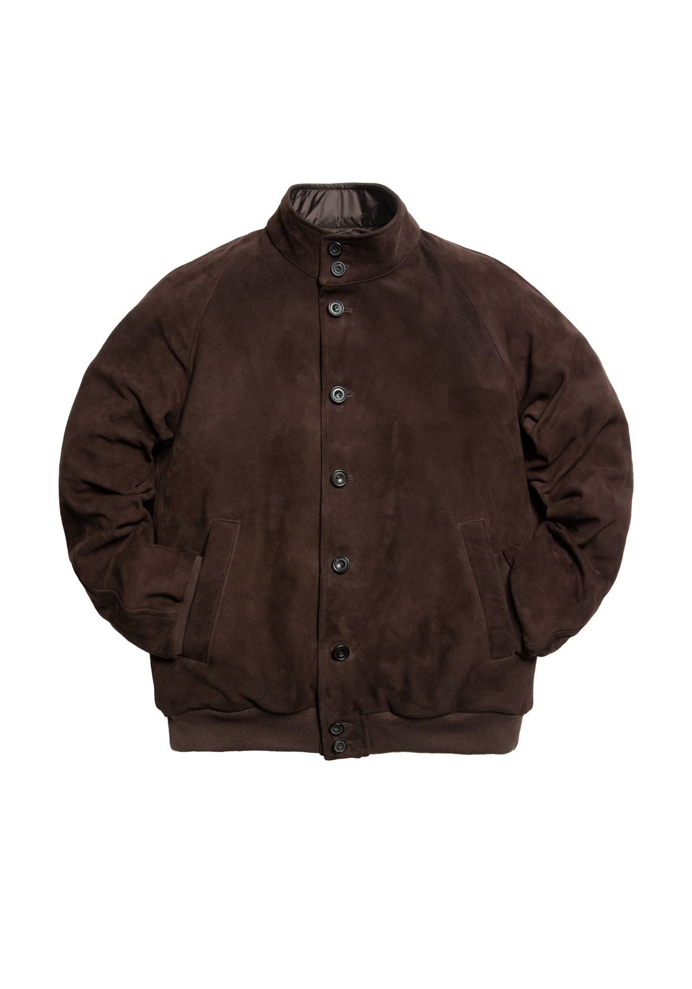 The PS Reversible Suede Bomber - Brown